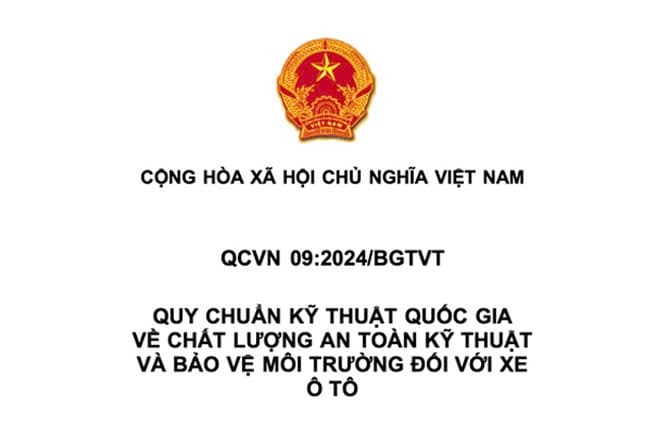 QCVN 09: 2024/BGTVT - Chất Lượng An Toàn Kỹ Thuật Và Bảo Vệ Môi Trường